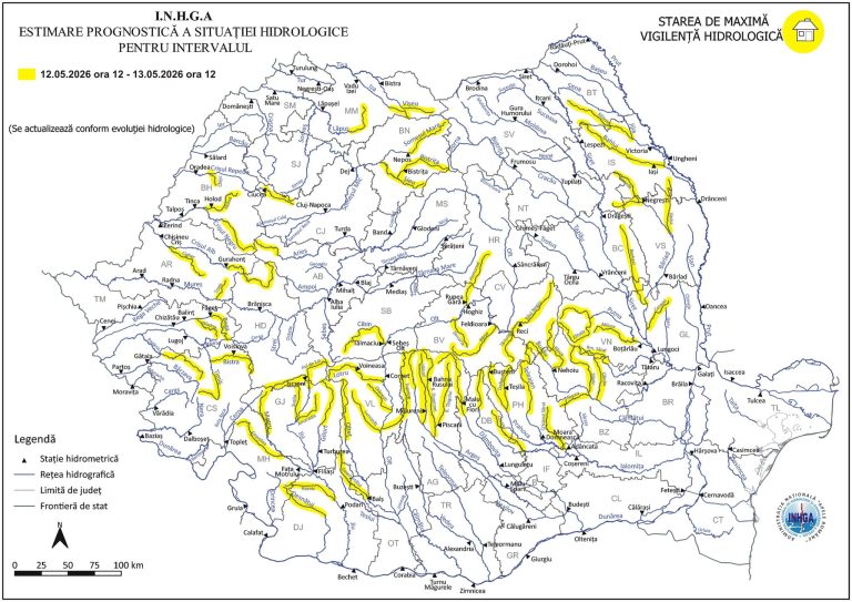 COD GALBEN de viituri pe râuri din judeţul Galaţi - Monitorul de Galati